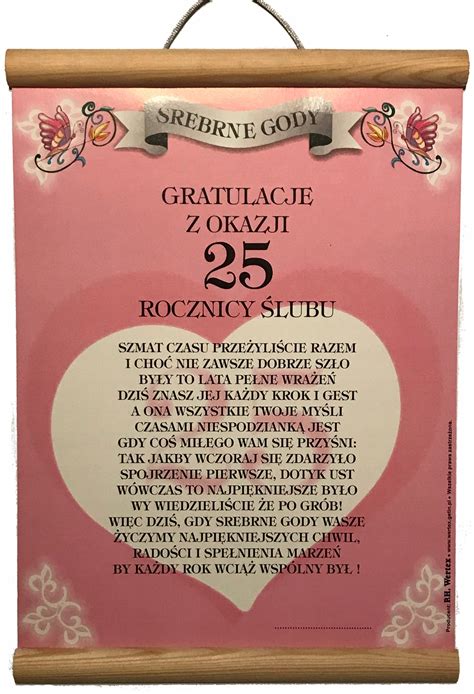 Dyplom Na Rocznic Lubu Rocznica Srebrne Gody Cena Opinie