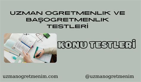 Uzman Öğretmenlik Ders Notları Ve Konu Özetleri uzmanogretmenim