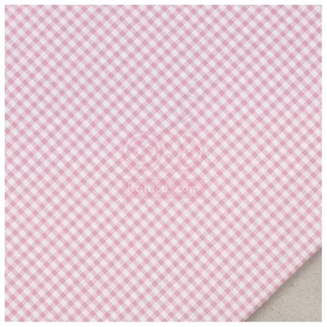 Tela Cuadro Vichy Cm Rosa Bicolor Serie Seersucker
