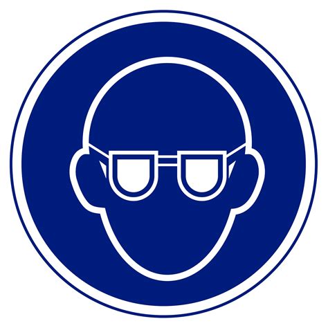 SEÑAL HOMOLOGADA DE OBLIGATORIO USAR GAFAS PROTECTORAS SOLO PICTOGRAMA