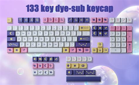 Jomkiz Keycaps Keys Pbt Keycaps Set Constellation Xda Profile Dye