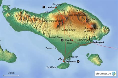 StepMap Bali Landkarte für Deutschland