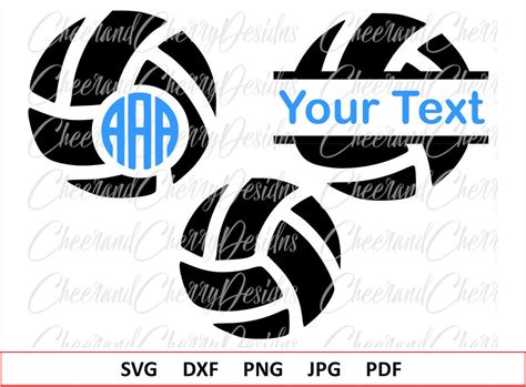 Volleyball SVG Volleyball Monogram Svg Volleyball Circle Etsy
