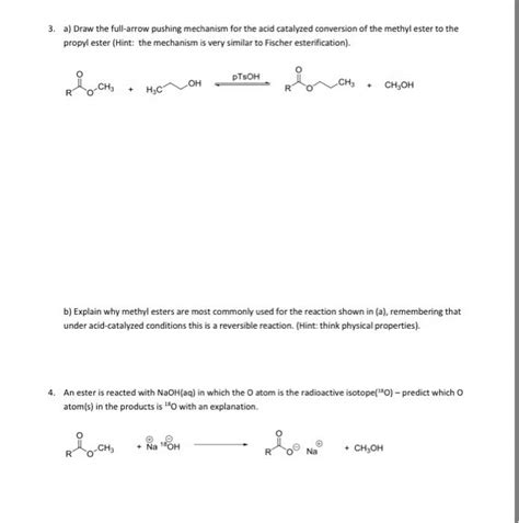 OneClass Draw The Full Arrow Pushing Mechanism For The Acid Catalyzed