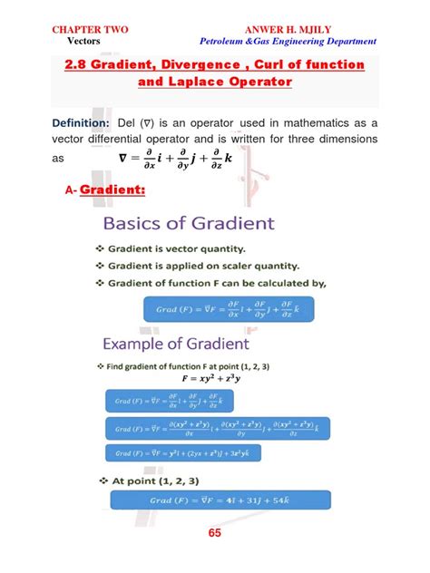 2 8 gradient divergence curl of function and laplace operator pdf