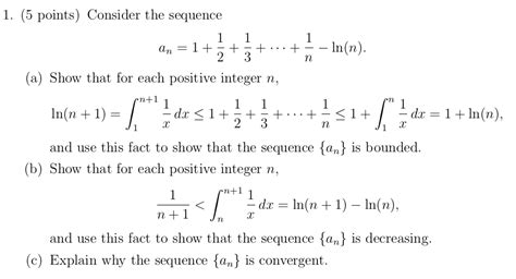 solved 1 5 points consider the sequence a show that for