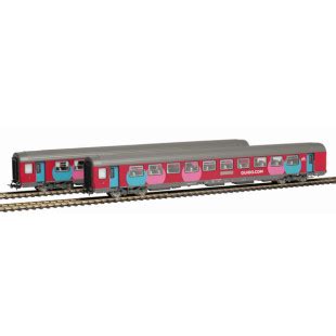Coffret Set 2 Voitures Corail OUIGO 2Cl SNCF HO PIKO