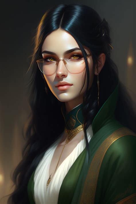 Lexica Girl With Long Straight Black Hair Fantasy Style Portrait