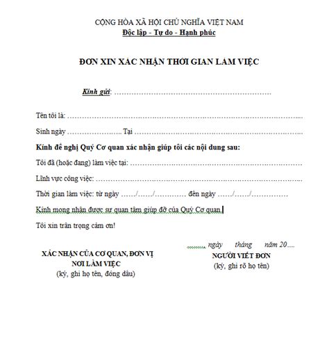 Mẫu giấy xác nhận thời gian làm việc Dịch Vụ Luật Toàn Quốc