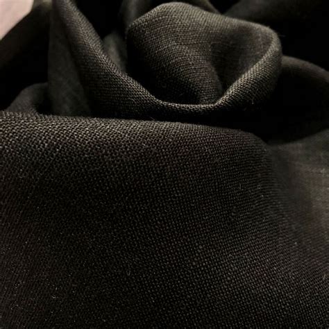 TECIDO CAMBRAIA DE LINHO PURO PRETO Conexão Tecidos