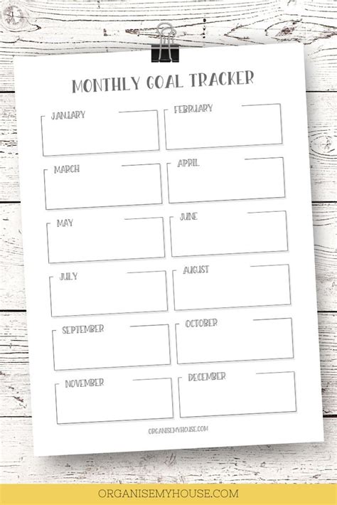 Free Monthly Goal Tracker Printable To Plan Out Your Goals