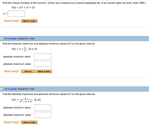 solved find the critical numbers of the function enter