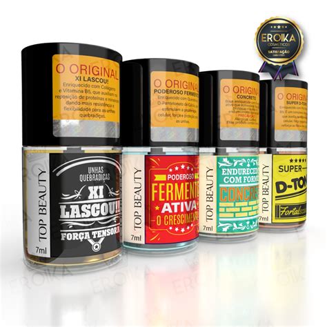 Kit S O S Profissional Unhas Tratamento 4 Bases Concreto Fermento