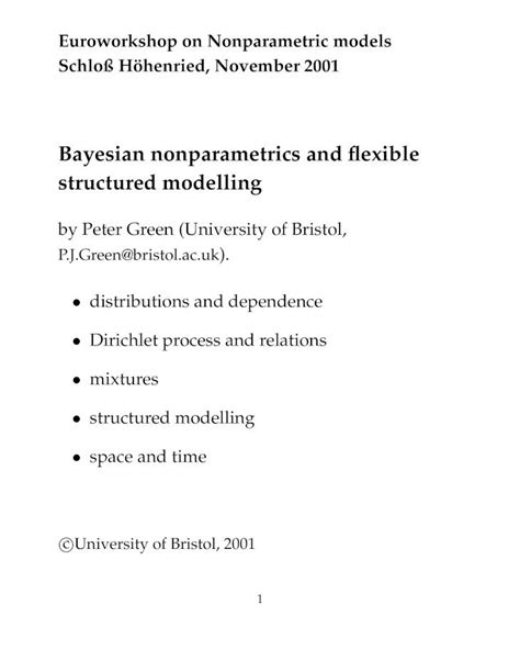 pdf bayesian nonparametrics and ﬂexible structured modellingmapjg papers euroworkshop pdf