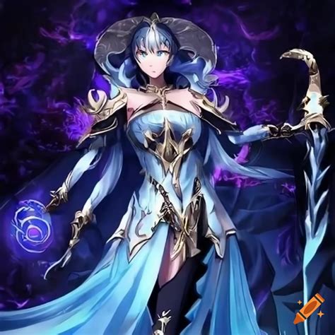 Anime Characters Angelic Divine King Lunatic Sword Queen On Craiyon