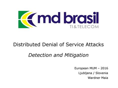distributed denial of service attack detection and mitigation ppt