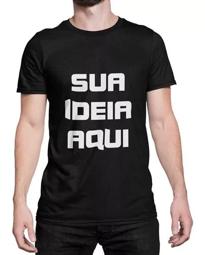 Camiseta Camisa Personalizada Algodão Sua Ideia Logo Empresa