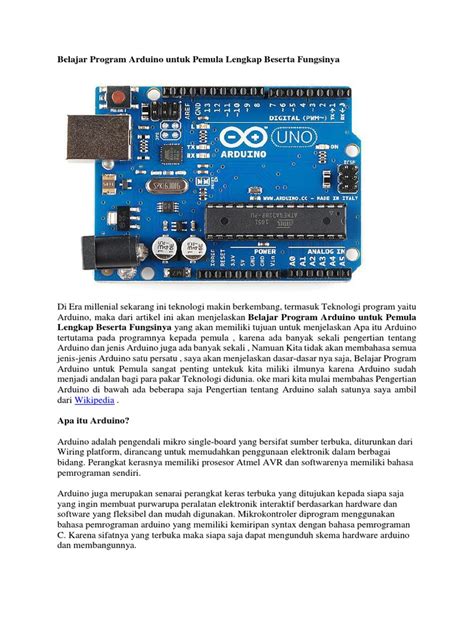 belajar program arduino untuk pemula lengkap beserta fungsinya pdf