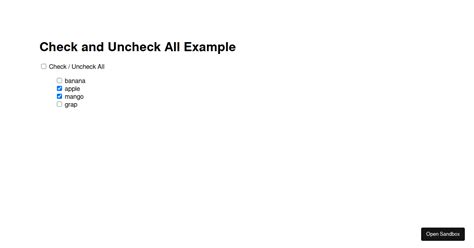 React Multi Checkbox Select Examples CodeSandbox