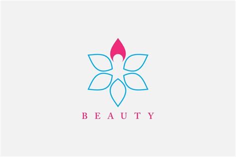 Diseño de vector de icono de logotipo de remolino de flor abstracta