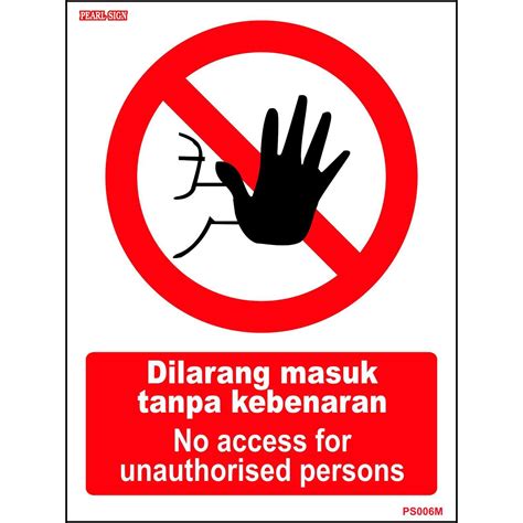 Simbol Dilarang Masuk Tanpa Urusan Rambu Lalu Lintas Dilarang Masuk Ini