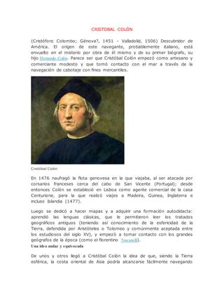 Cristobal colón Biografia PDF