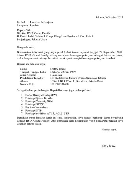10 Contoh Surat Lamaran Kerja Fresh Graduate Yang Baik
