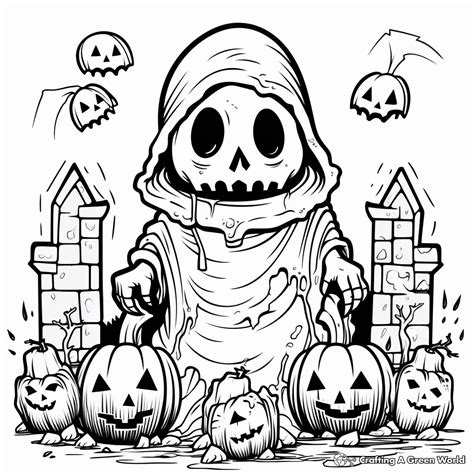 Scary Halloween Coloring Pages Free Printable