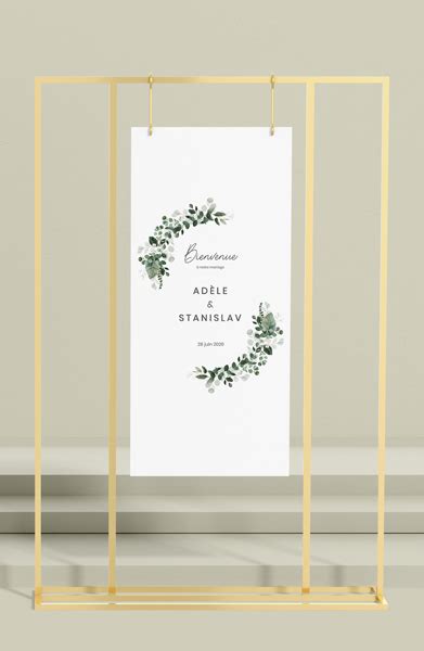 Panneau Bienvenue Mariage Eucalyptus La Crafterie