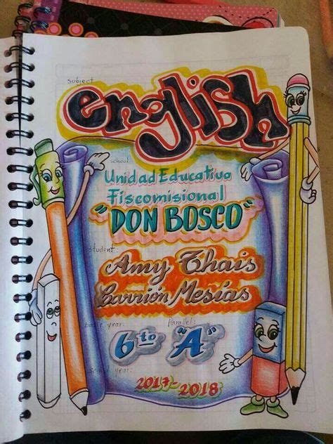 Pin de ルイサ 玉代 en marcado de cuaderno ingles Modelos de caratulas