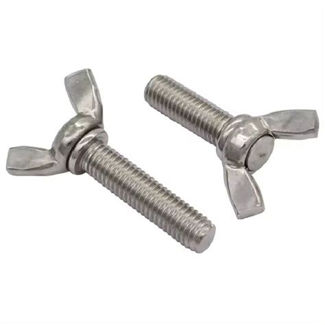 Stainless Steel Wing Bolt With Nut Screw Din Butterfly Bolt And