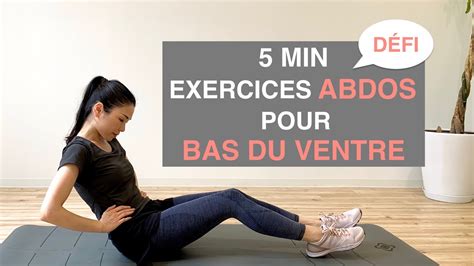 5MIN EXERCICES ABDOS BAS DU VENTRE POUR DÉBUTANT DÉFI 5MIN LOWER ABS
