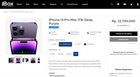 Perbandingan Harga IPhone 14 Pro Max Blibli Vs IBox Siapa Lebih Murah