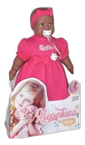 Boneca Bebezão Xupetuca Negra 60 Cm Olhos Móveis Ref 0417 Frete grátis