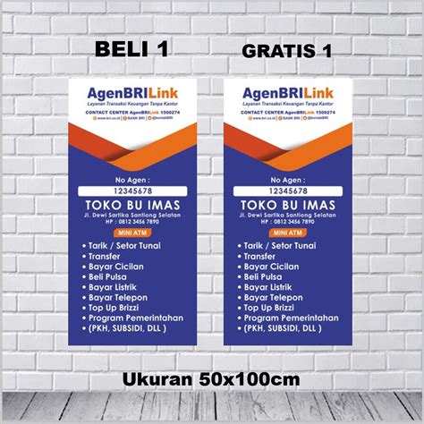BELI 1 GRATIS 1 Spanduk Banner Jualan Spanduk Konter Pulsa Spanduk
