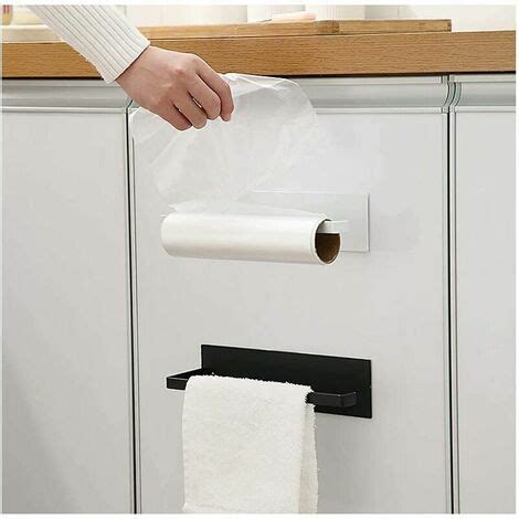 Porte Essuie Tout Auto Adhésif Supports pour Papier Essuie Tout en