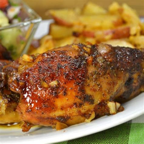 Honey Garlic Slow Cooker Chicken Thighs Delish Grandmas Recipes