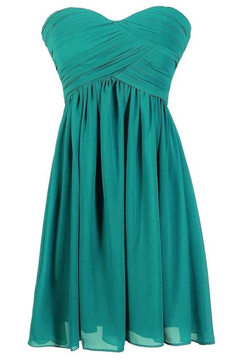 Night To Remember Strapless Chiffon Designer Dress In Teal Teal Cocktail Dress Teal