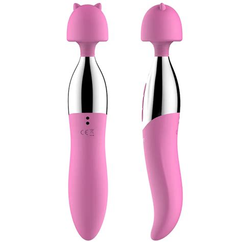 Vibradores Cabeça Dupla Balanço elétrico de Aquecimento de Silicone