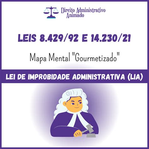 Improbidade Administrativa Lei 8 429 92 Mapa Mental Gourmetizado