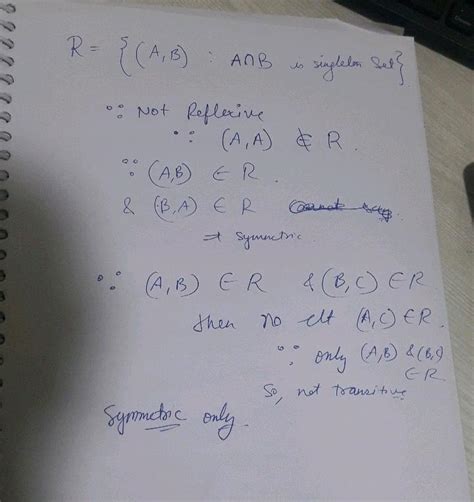 let r be the relation on the set r of all real numbers defined by arb if a b