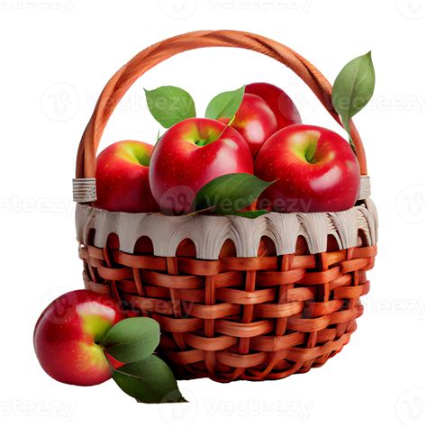 Basket Of Red Apples 17340378 PNG