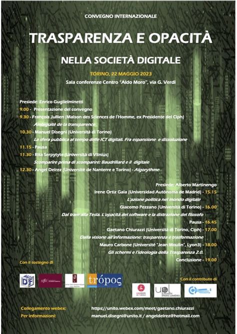 Trasparenza e opacità nella società digitale SiFiT Società Italiana