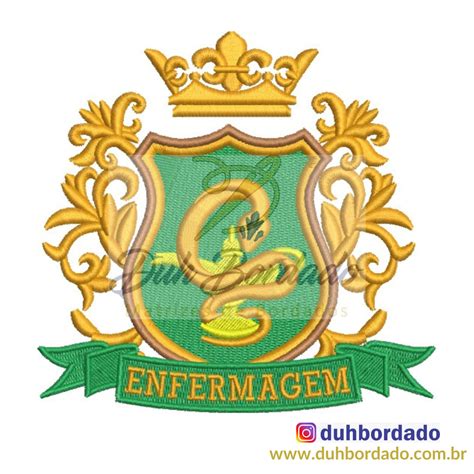 Matriz de Bordado Brasão Enfermagem Duh Bordado Matrizes de Bordados
