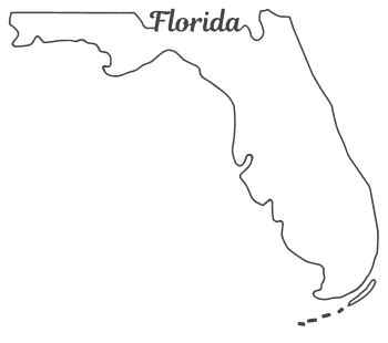 Florida Map Outline Printable Polly Camellia
