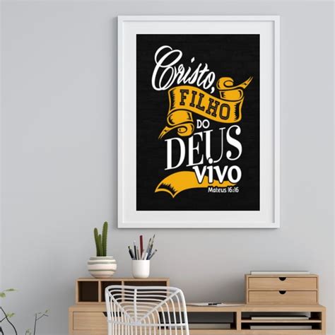 Quadro Cristo Filho Do Deus Vivo X Cm Elo