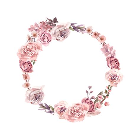 Aquarell Blumenrahmen Png Aquarell Kranz Png Valentinstag Png Bundle
