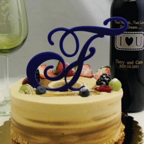 Acrylic Wedding Cake Topper Or Beautiful Single Monogram Letter