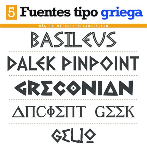 5 Fuentes Tipo Letra Griega Gratis Regardis