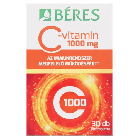 Béres C vitamin 1000 mg étrend kiegészítő készítmény 30 db 46 5 g
